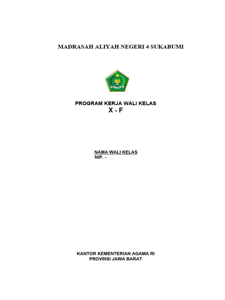 Contoh Program Kerja Wali Kelas - WWW - Kherysuryawan.id | PDF