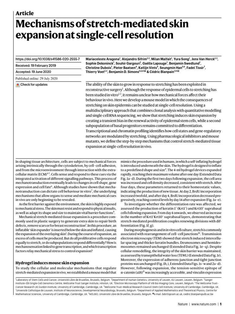 Mechanisms of Stretch-Mediated Skin Expansion at Single-Cell Resolution ...