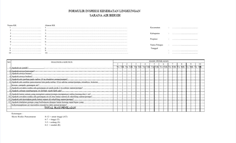 PDF Form Ikl Sarana Air Bersih - Compress | PDF