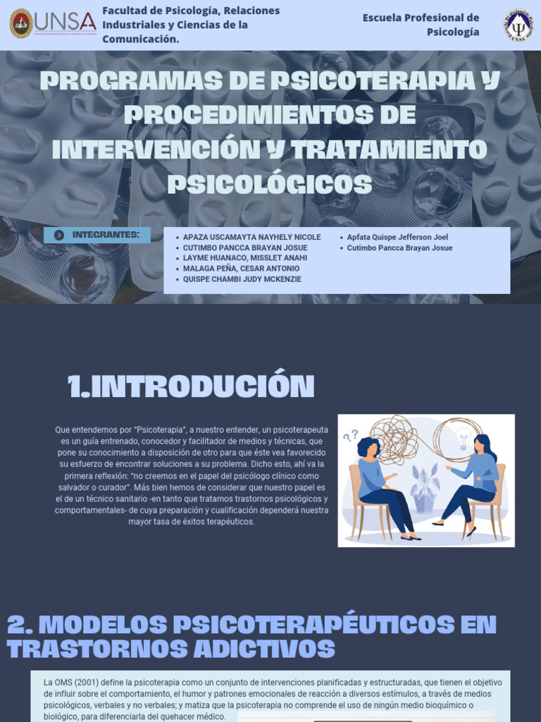 14 Programas de Psicoteria y Procedimientos de Intervención PDF | PDF | La dependencia de ...