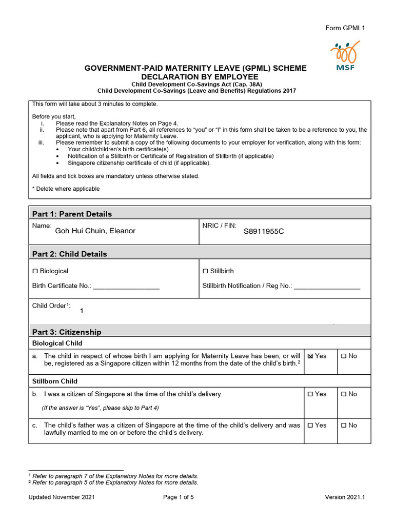 GPML Form (1) 7 | PDF