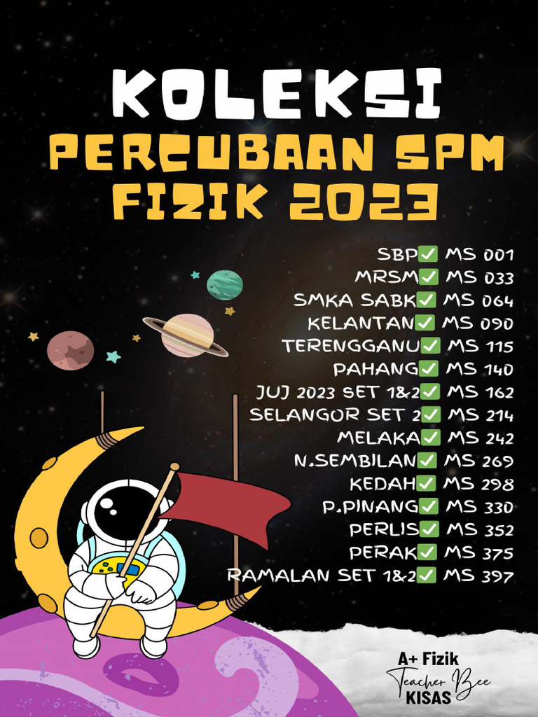 Koleksi Trial SPM Fizik 2023 TC Bee Kisas | PDF