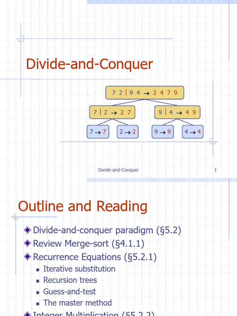 Divide And Conquer Pdf Computer Science Discrete Mathematics