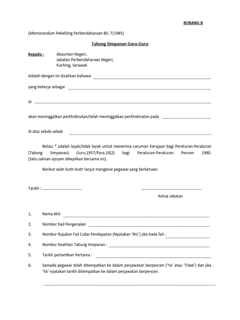Borang B Pdf