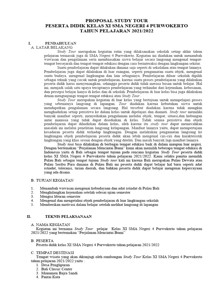 Panitia Study Tour | PDF