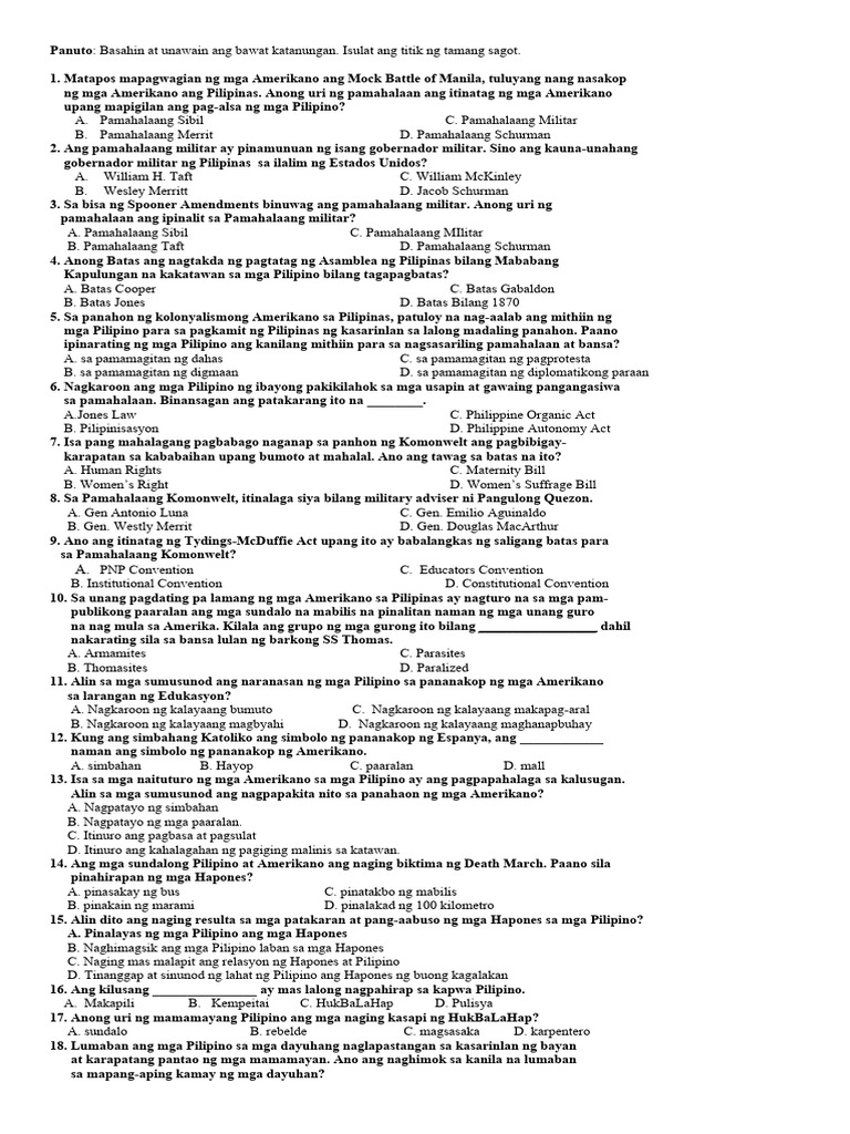 Grade 6 Ap 2ND Quarter Exam - 2023-2024 | PDF