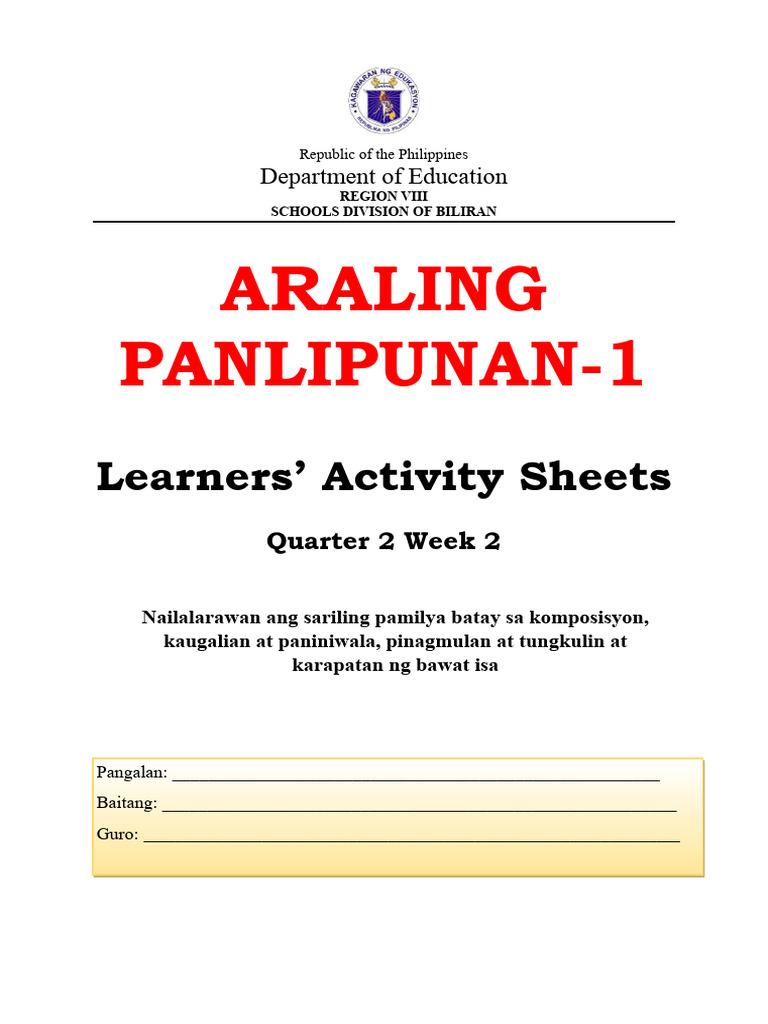 LAS AP 1 Q2 Week 2 | PDF