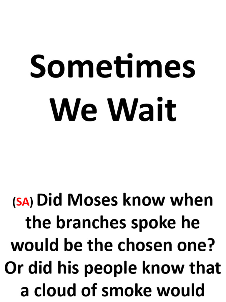 Sometimes We Wait | PDF