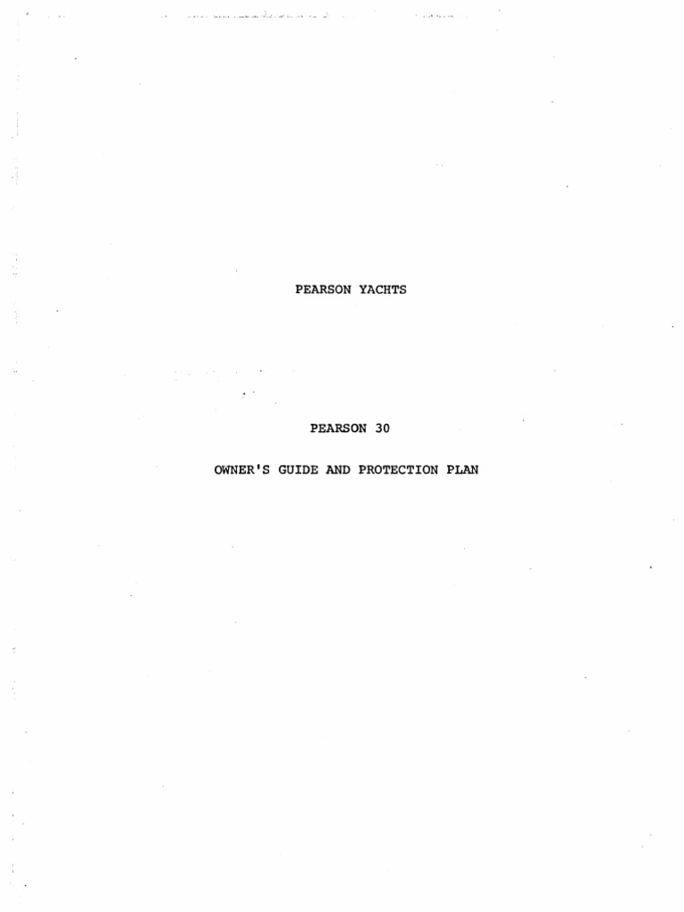 Pearson 30 Owners Guide | PDF | Sail | Yacht