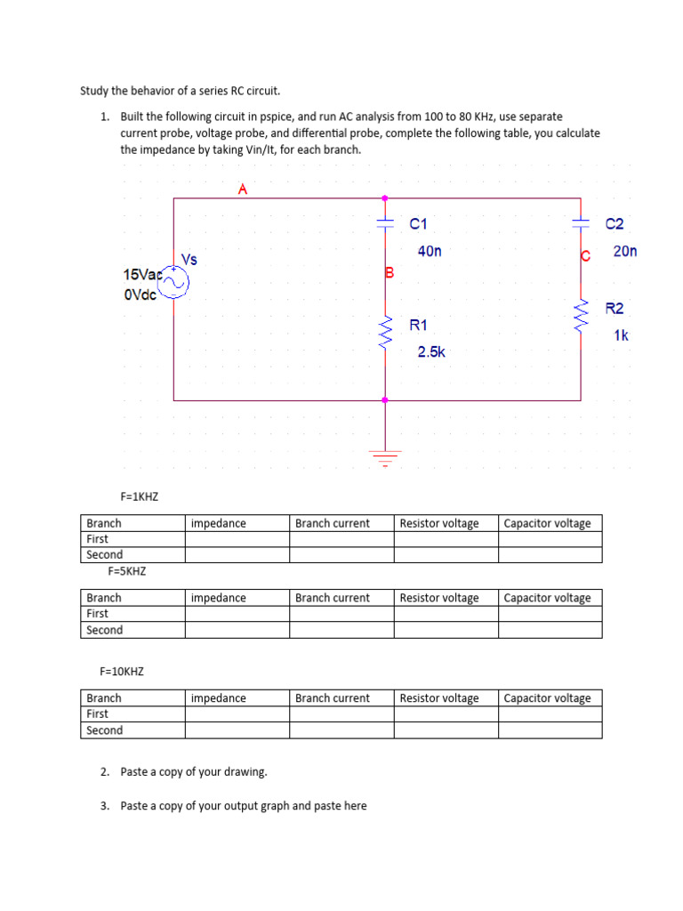 Study The Behavior of A Parallel RC Circuit v2 | PDF