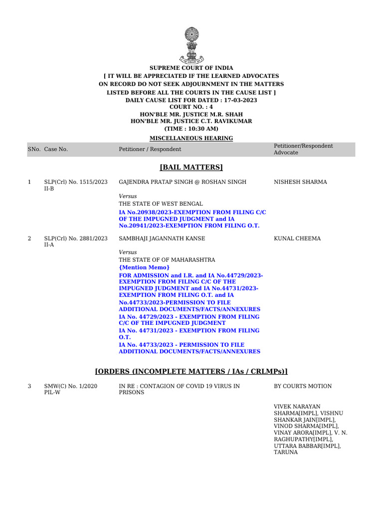 Kanse High Court 1 | PDF