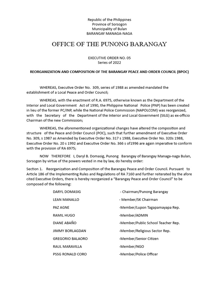 Eo Bpoc | PDF | Governance | Justice