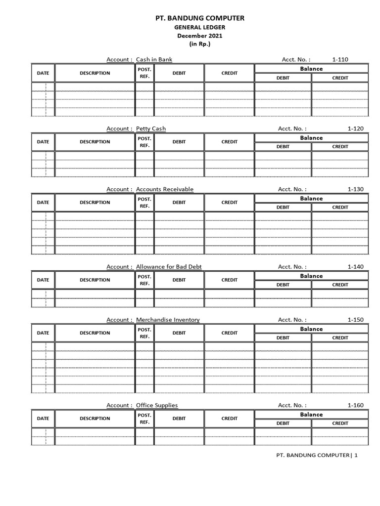 Lbr Jwb Sesi 2_BANDUNG COMPUTER_2022 | PDF | Debits And Credits | Expense