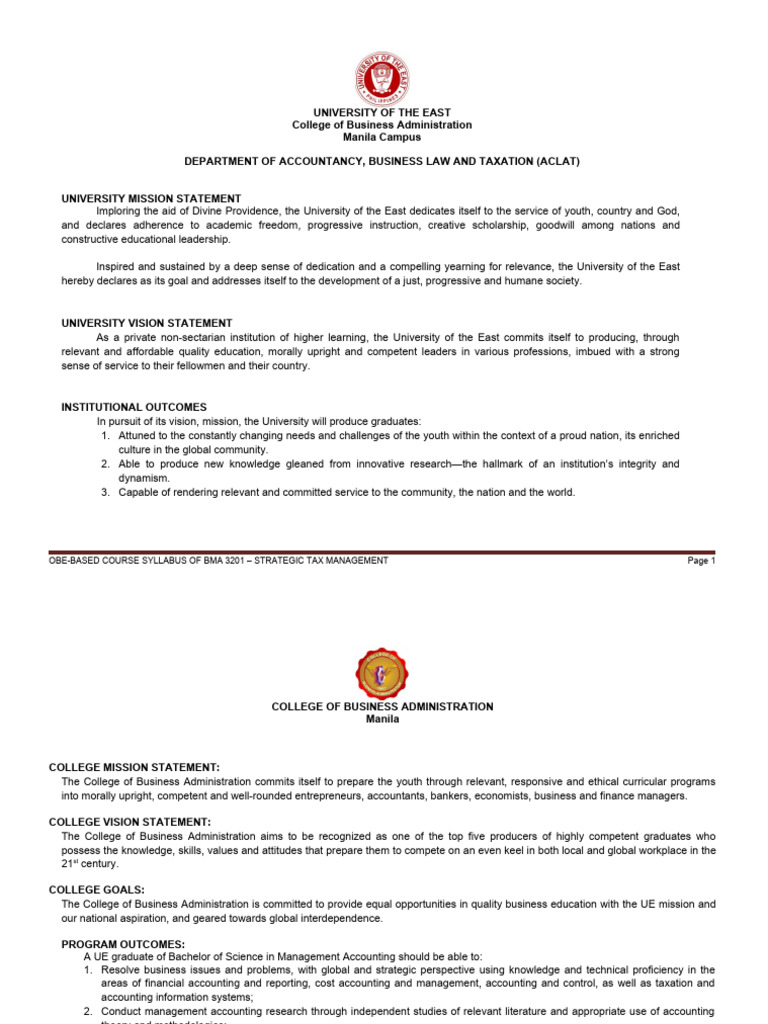 BMA 3201 - Strategic Tax Management - Edited | PDF | Taxes | Accounting