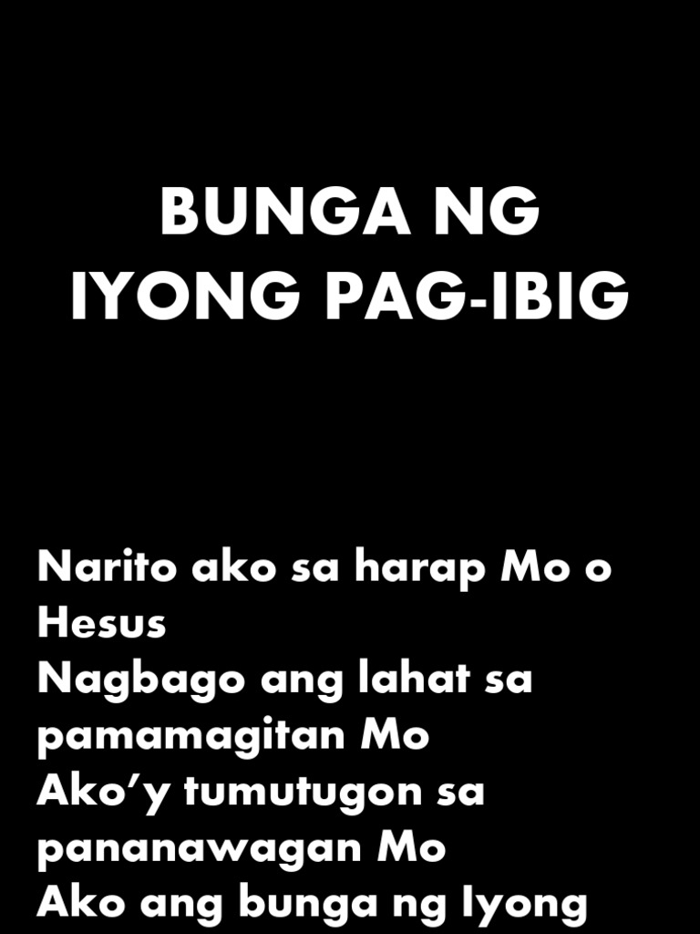 Bunga NG Iyong Pag-Ibig | PDF