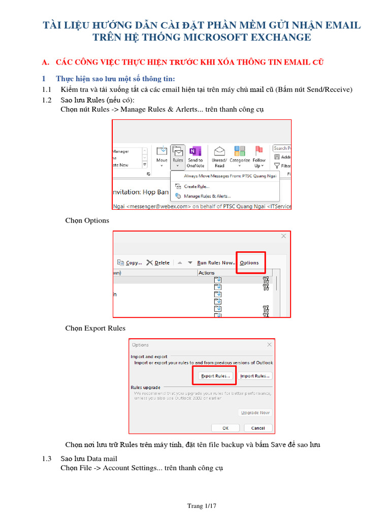 Tai Lieu Huong Dan Cau Hinh Email Exchange | PDF