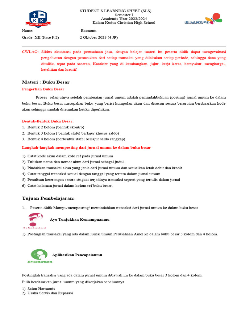 SLS Buku Besar XII IIS | PDF