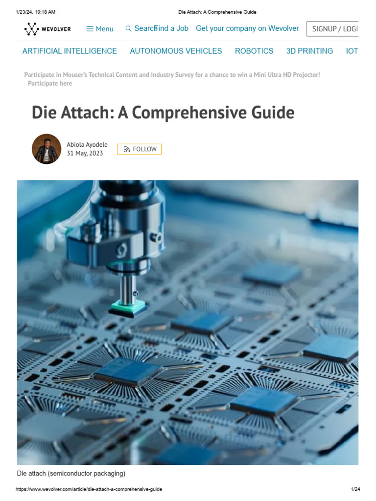 Die Attach Methods and Materials Explained | PDF | Epoxy | Adhesive