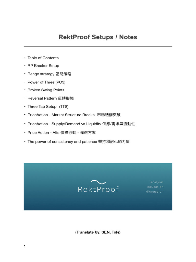 Market structure Rektproof 中文版 | PDF