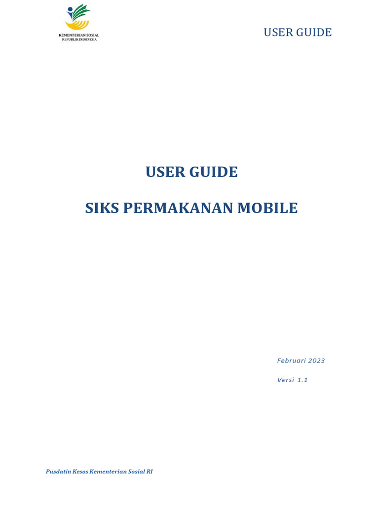 Panduan Penggunaan SIKS Permakanan Mobile | PDF