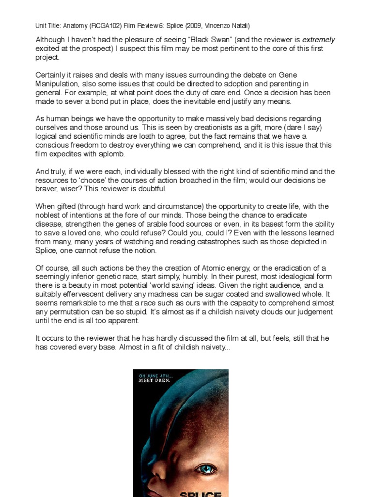 Splice 2010 | PDF | Science | Philosophical Science