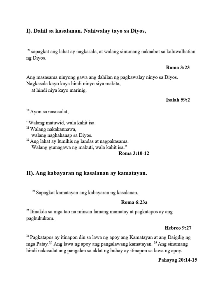 Ang Daan Sa Laigtasan NG Mga Tao | PDF