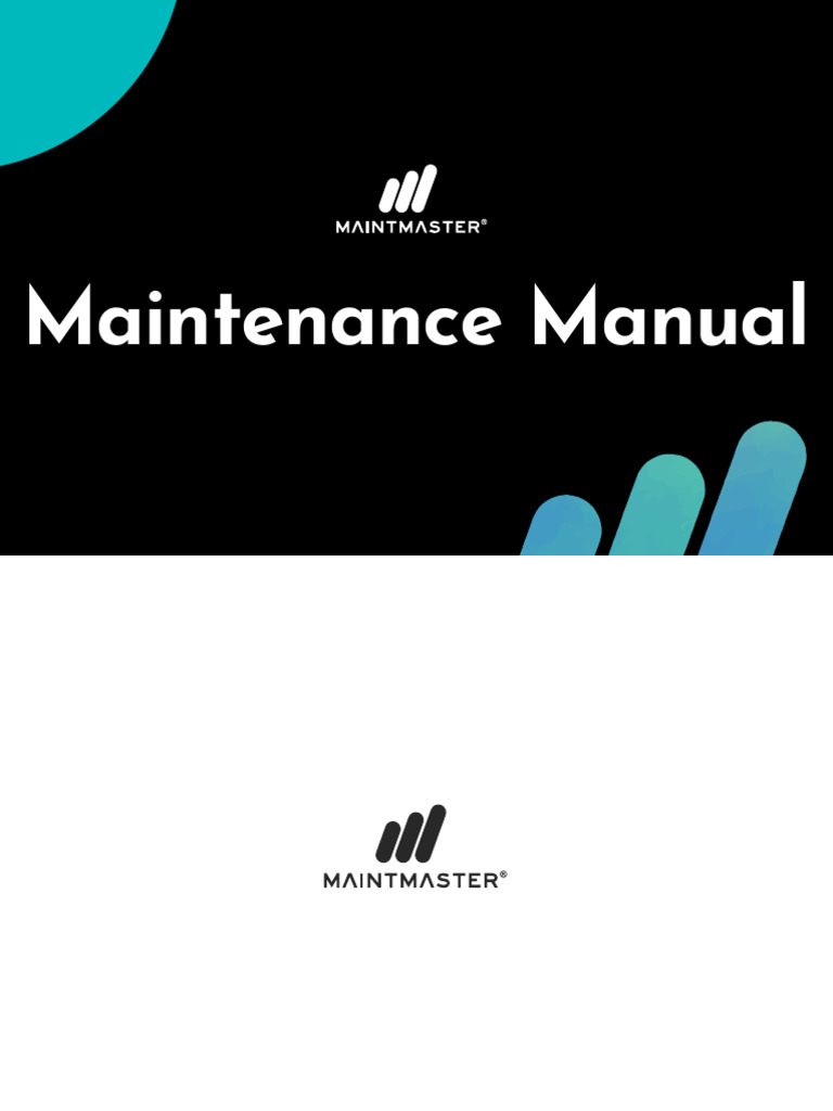 MaintMaster Maintenance Manual Overview | PDF | Reliability Engineering ...