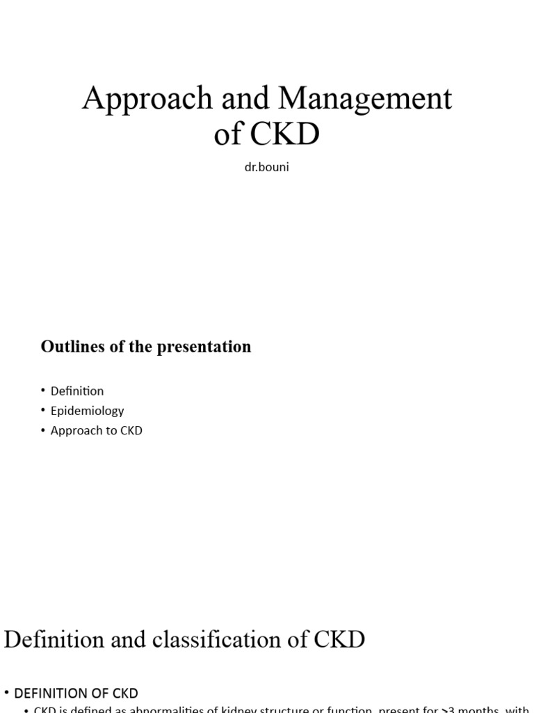 CKD Presentation | PDF | Chronic Kidney Disease | Urinary System