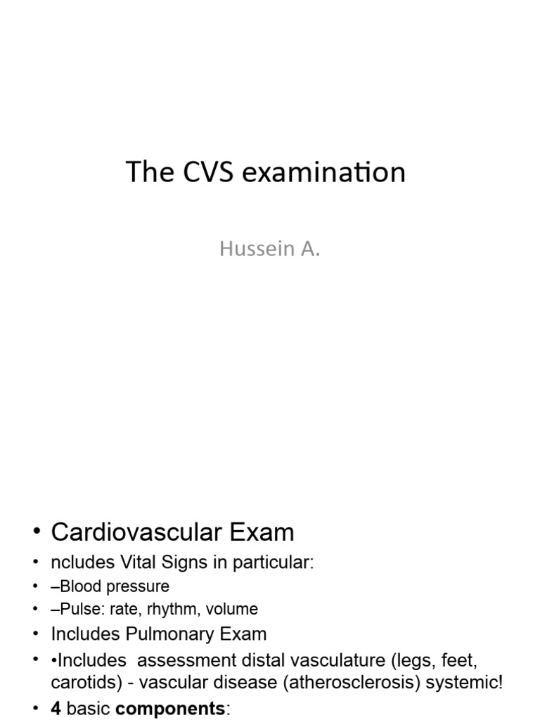 CVS Phsicl Examination | PDF | Heart Valve | Cardiology