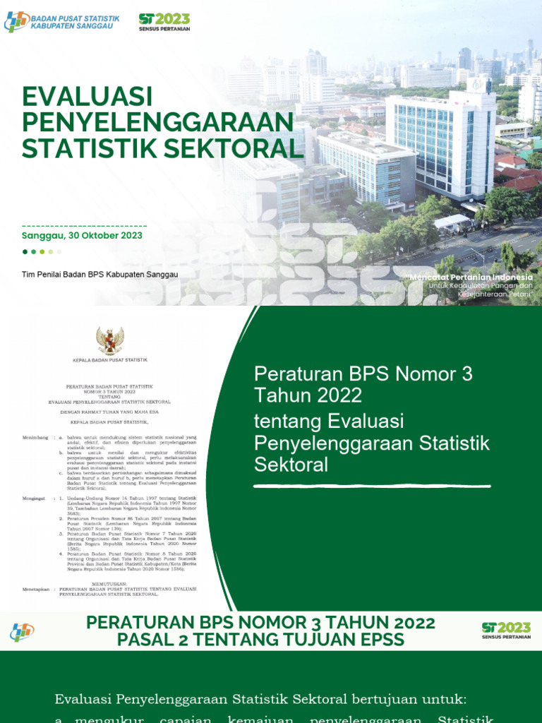 Evaluasi Statistik Sektoral 2023 | PDF