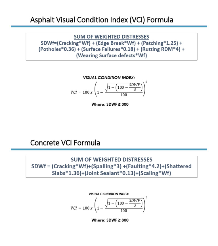 VCI Formula | PDF