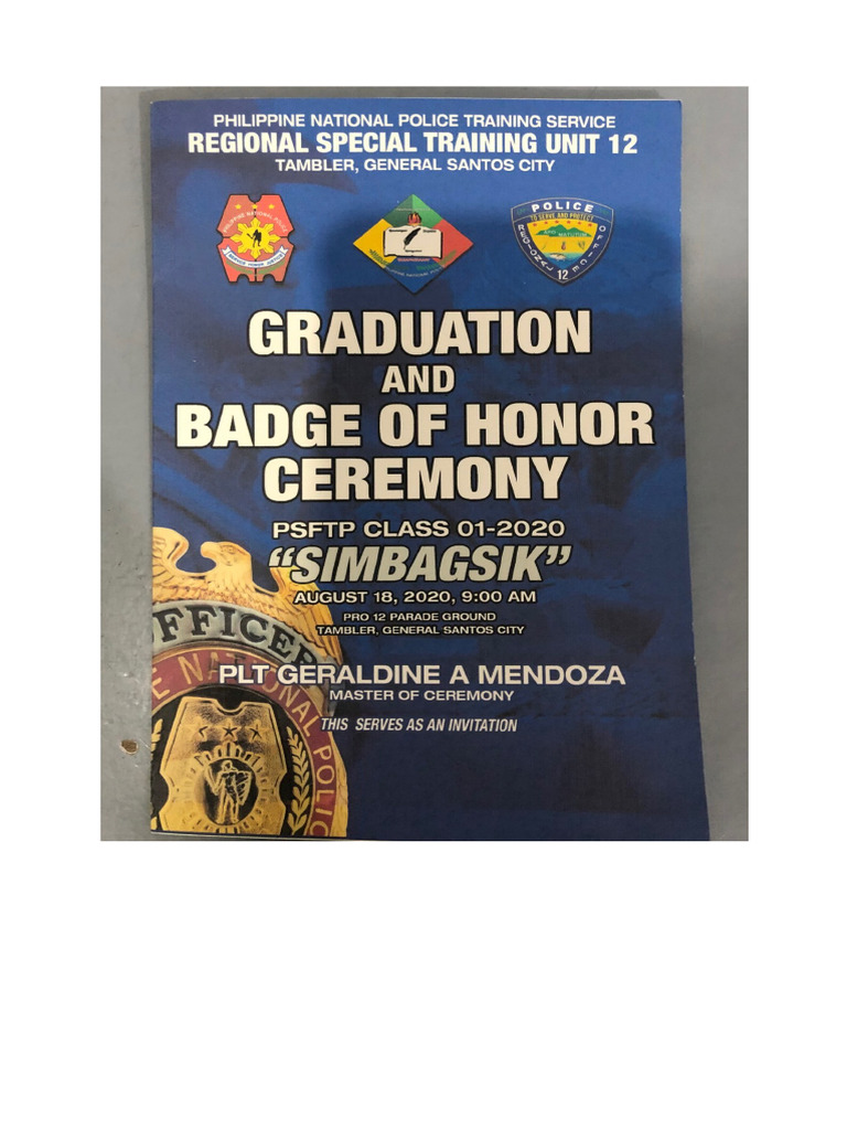 PNP Badge of Honor Ceremony 2020-01 | PDF