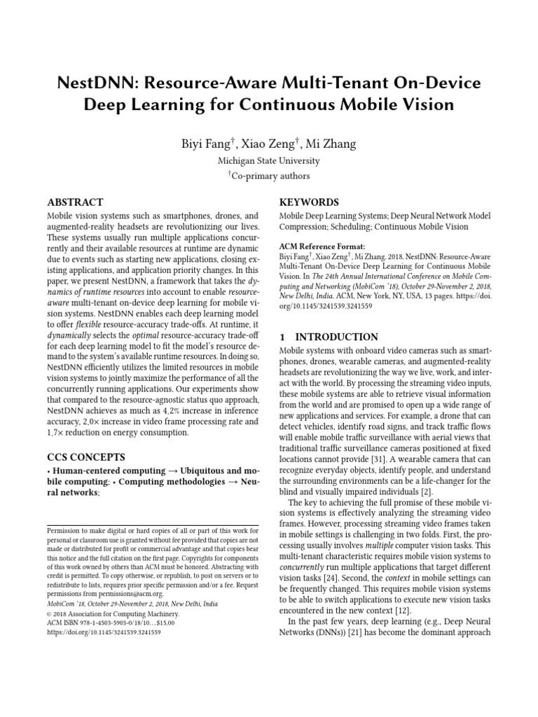 Nest DNN | PDF | Deep Learning | Mathematical Optimization