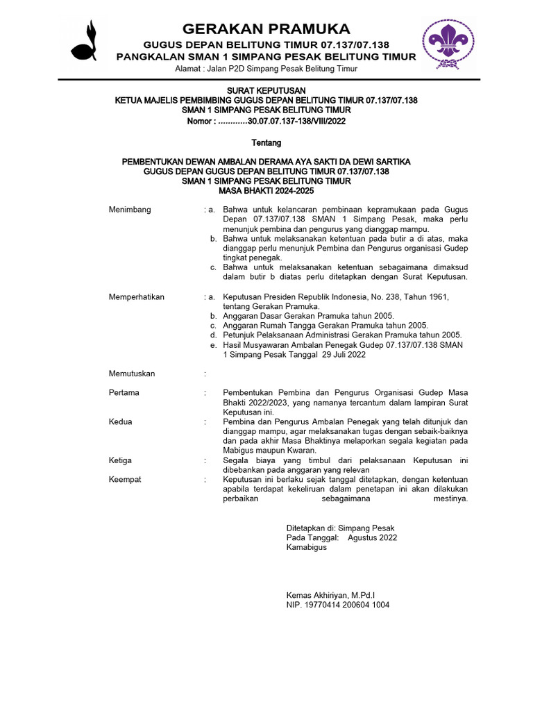 SK Simpang Pesak 2024 | PDF