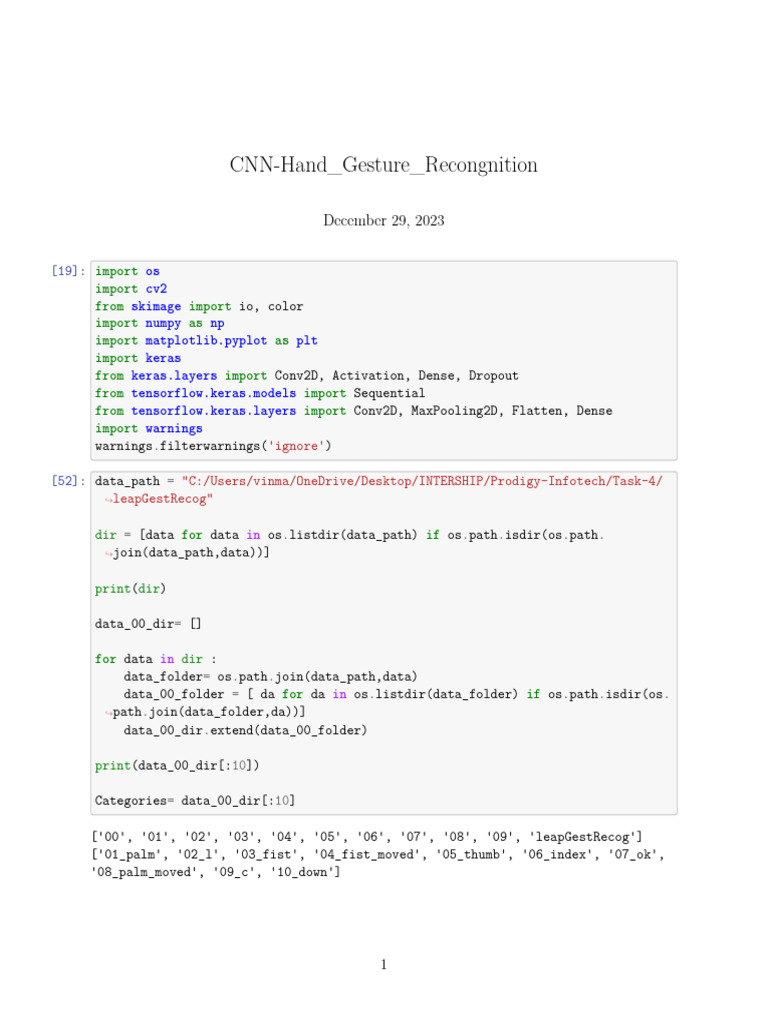 CNN - Hand Gesture Recognition | PDF | Software | Software Engineering