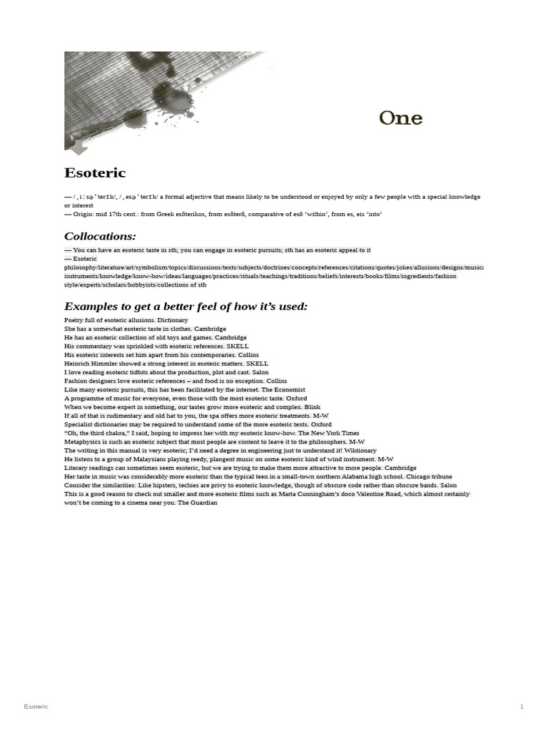 Esoteric | PDF | Western Esotericism