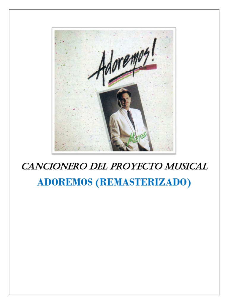 Cancionero Del Álbum Adoremos (Remasterizado) | PDF | Amor | Jesús