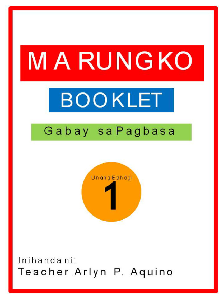Booklet 1 Marungko | PDF