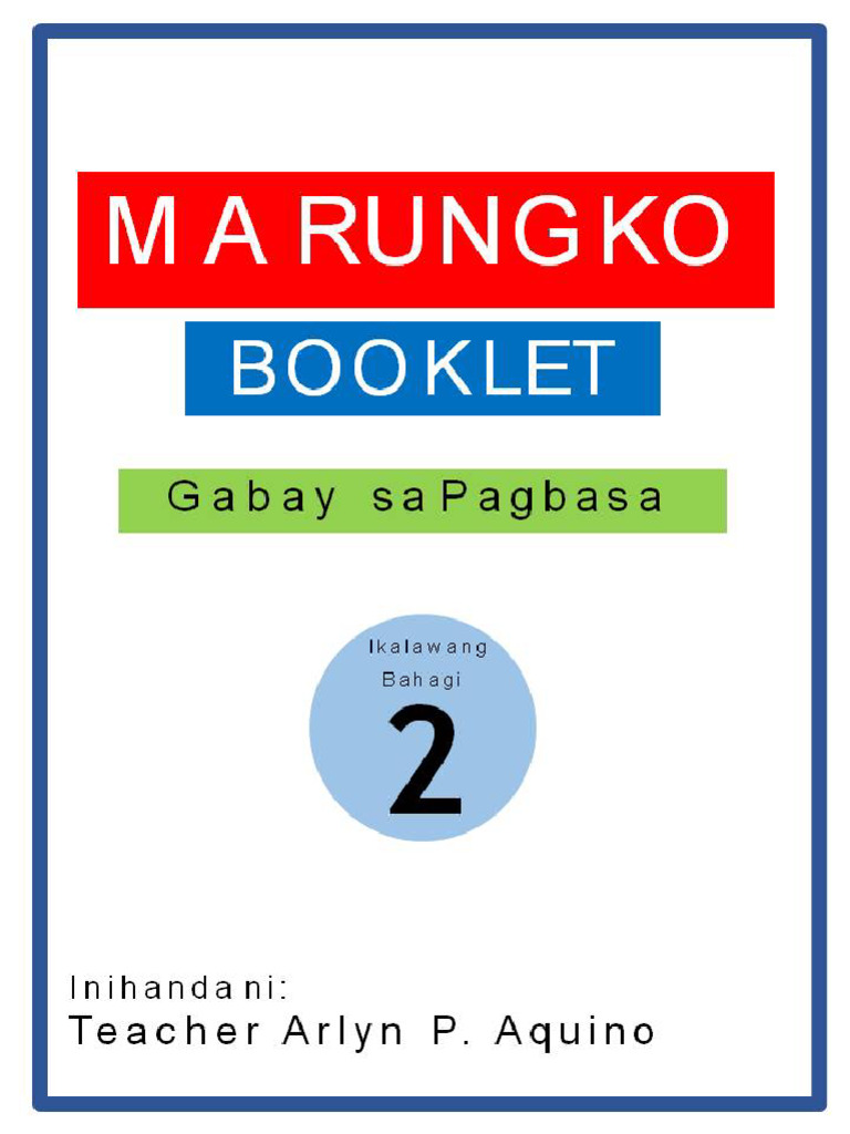 Booklet 2 Marungko | PDF