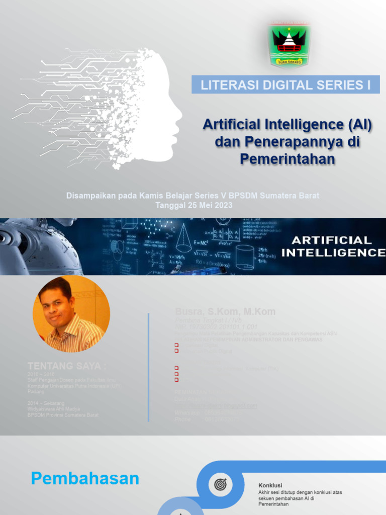 Artificial Intelligence (AI) Dan Penerapannya Di Pemerintahan | PDF