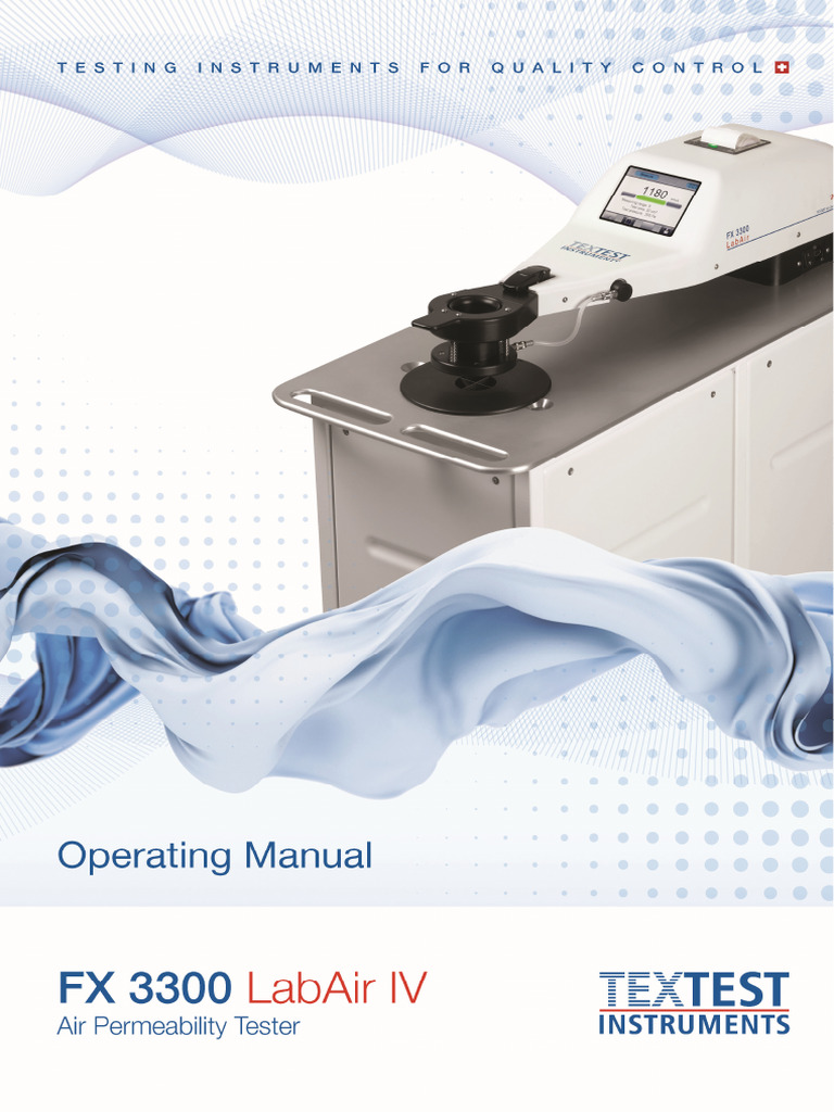 3300 IV Air Permeability Tester Operation Manual | PDF | File Transfer ...