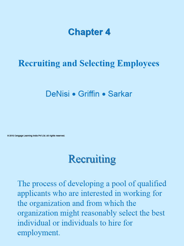 DeNisi Sarkar HR PPT ch04 | PDF