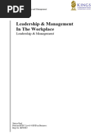 Cmi Level 5 Management and Leadership Sample Workbook Unit 501 | PDF ...