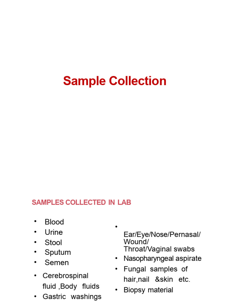 Sample Collection (OCR) | PDF | Blood Plasma | Vein
