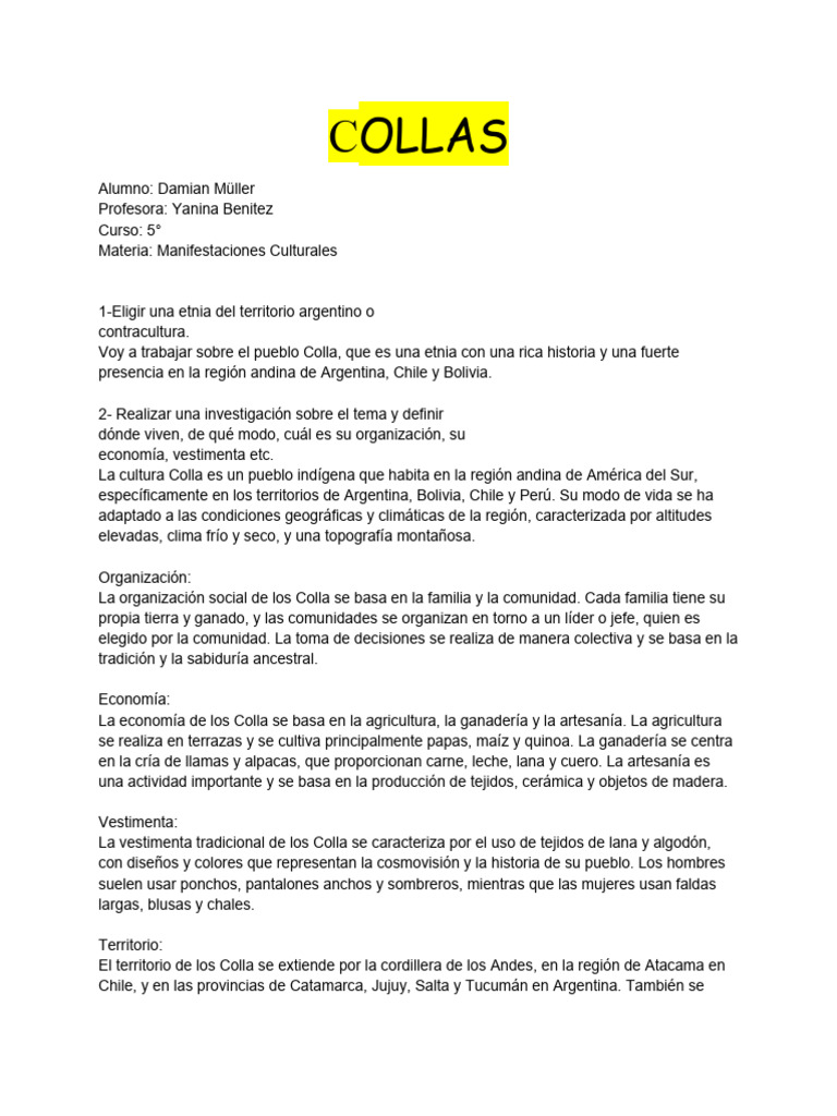 COLLAS TPPPPP | PDF | Bolivia | Comunidad