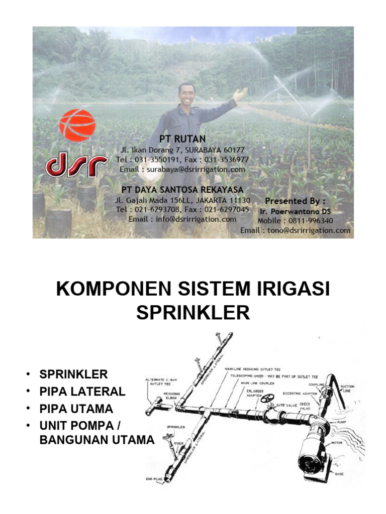 Komponen Sistem Irigasi Sprinkler-2007 | PDF