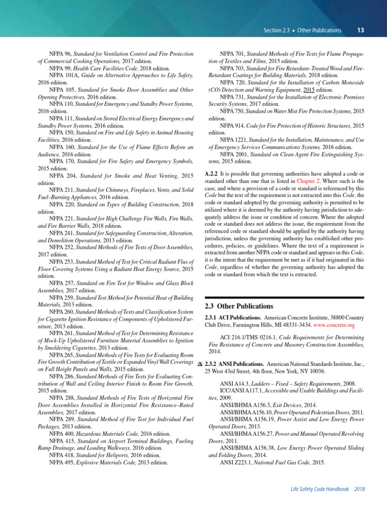 NFPA 101 Handbook 2018 44 | PDF | Fires | Firefighting