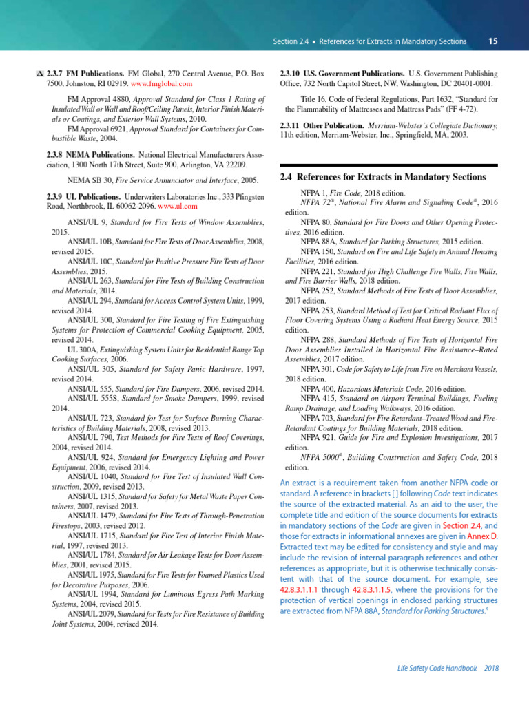 NFPA 101 Handbook 2018 46 | PDF | Fires | Wall