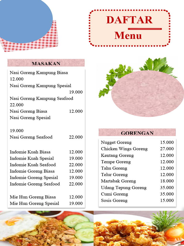 Daftar Menu2 | PDF