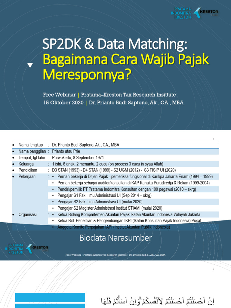Respon Wajib Pajak terhadap SP2DK | PDF